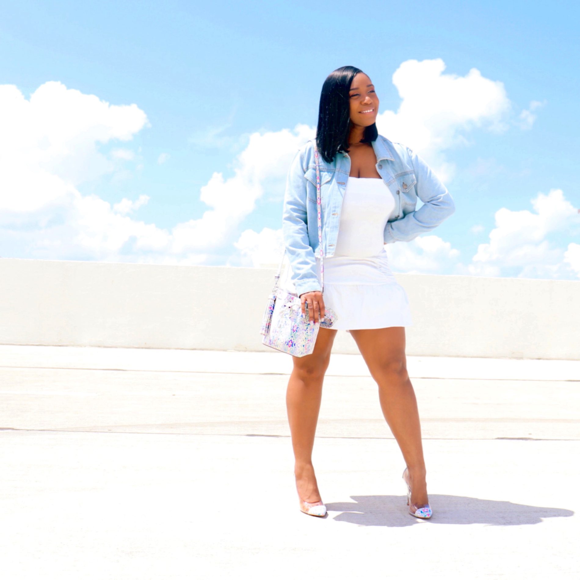 On Cloud Nine: Light Denim Fashion Look from DSW - Simply Tami